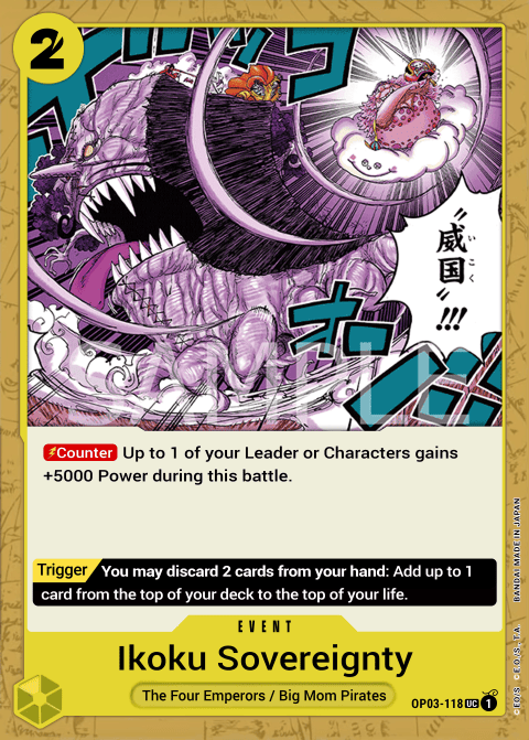 OP03-118 UC Ikoku Sovereignty EN – Anime Point
